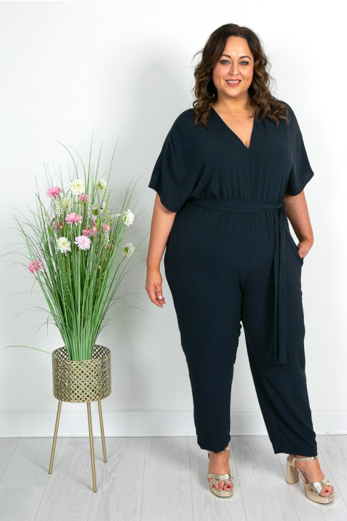 Navy Crossover Jumpsuit