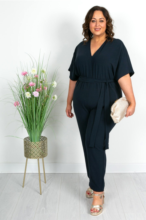 Navy Crossover Jumpsuit