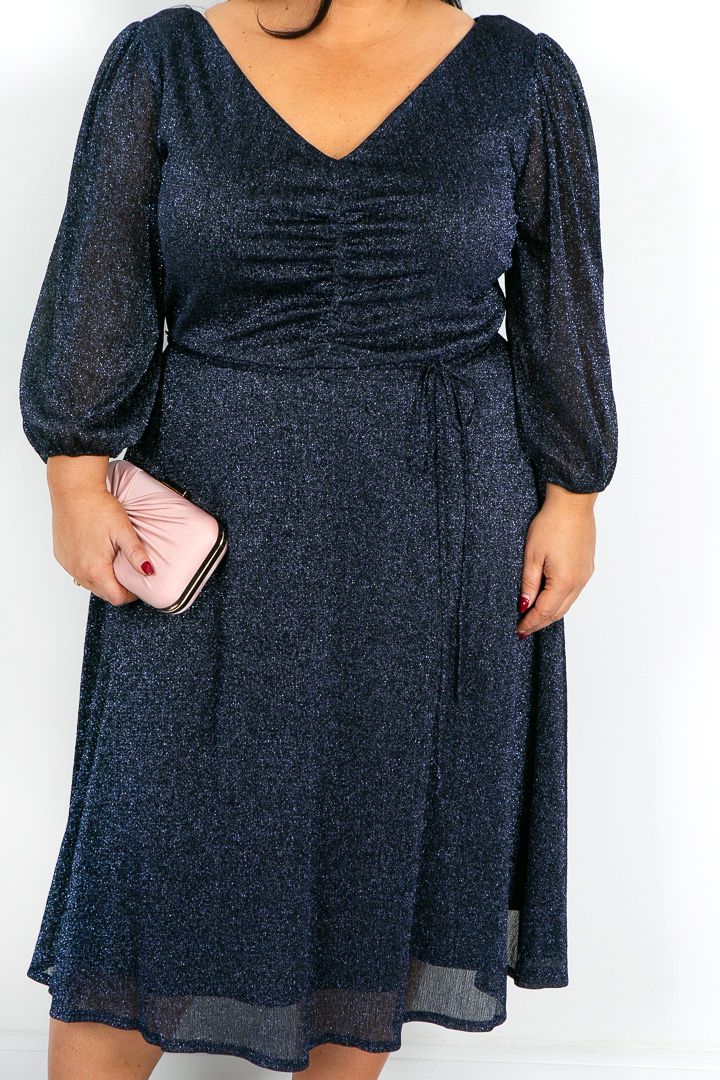 Navy Lurex Dress